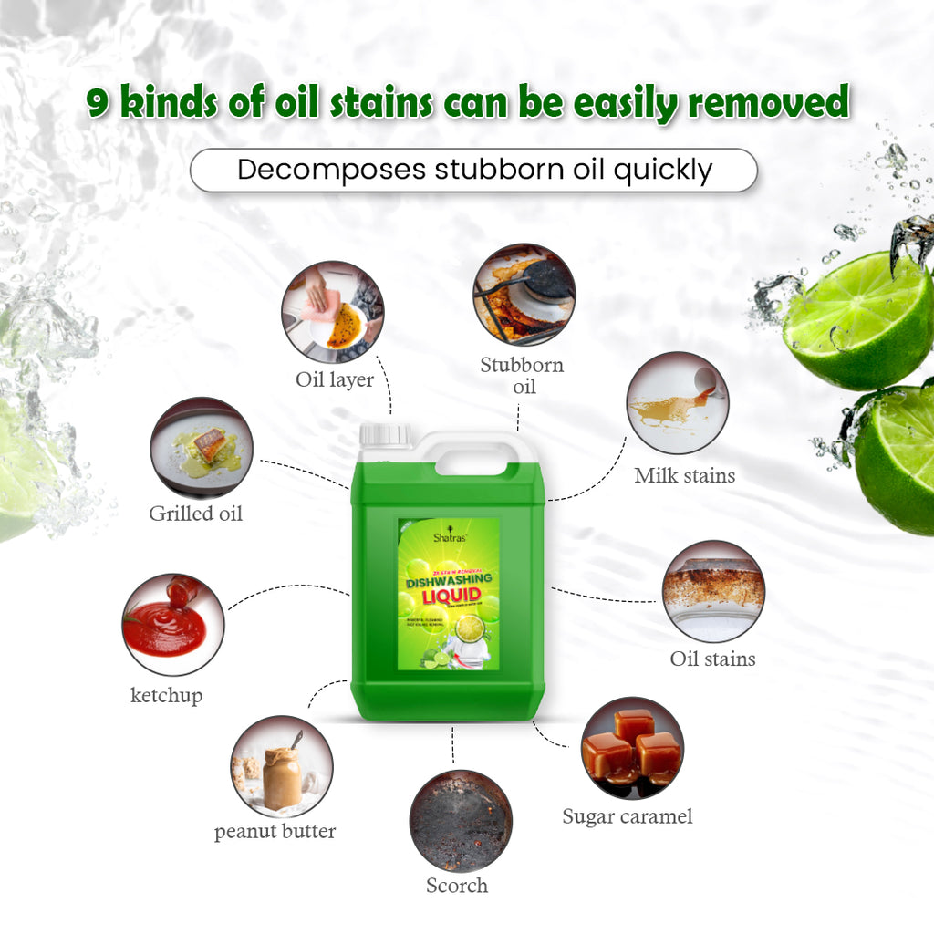 Dishwashing Liquid 5 Litre Green Lemon Fresh Cleaner